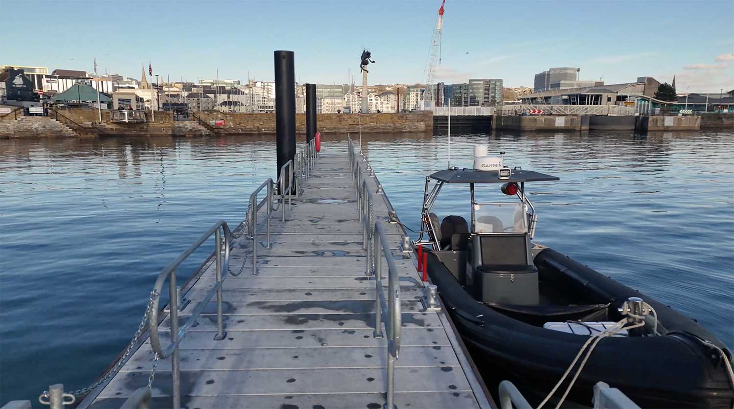 Visitor Mayflower Pontoon Alongside - Cattewater Harbour Commissioners